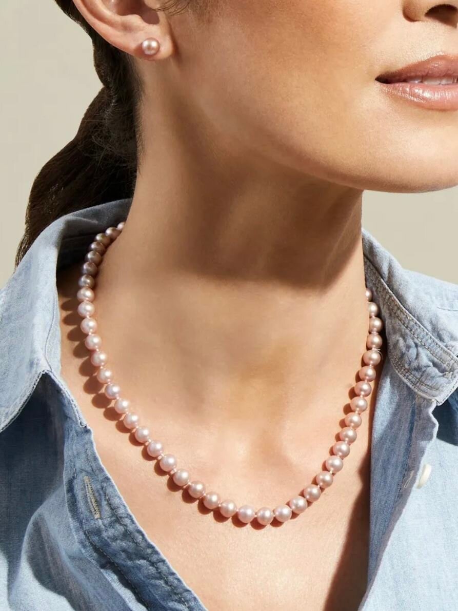 Колье, жемчуг культивированный