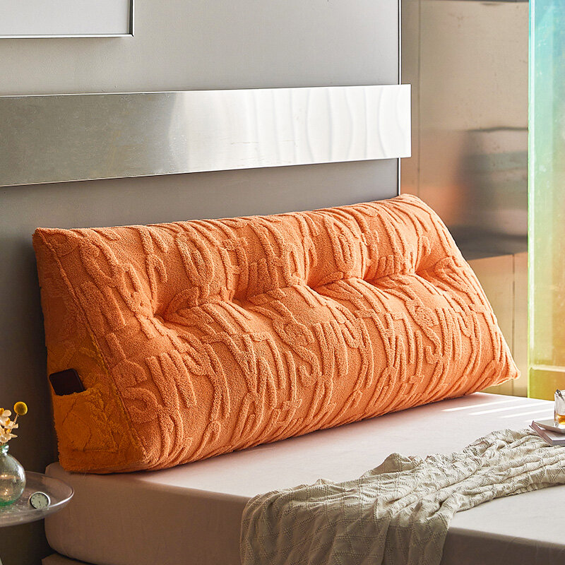 Треугольная подушка-спинка из таффета: мягкая спинка для кровати, съемный моющийся чехол, пушистая опора для татами и общежития (4560 см)