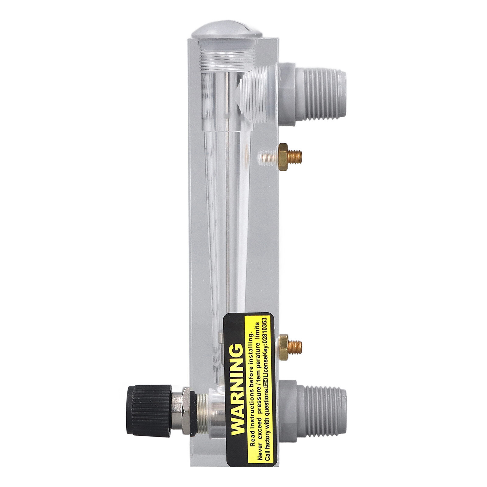 Расходомер жидкости Акриловый прозрачный регулируемый расходомер для монтажа на панели Тип расходомера воды 0,3 3 галлона в минуту