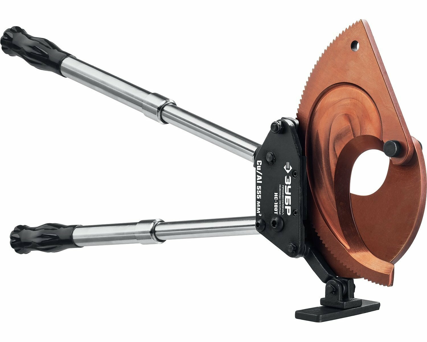 Секторные ножницы ЗУБР Профессионал диаметр 100 мм площадь сечения 555 мм2 телескопические рукоятки 450-620 мм