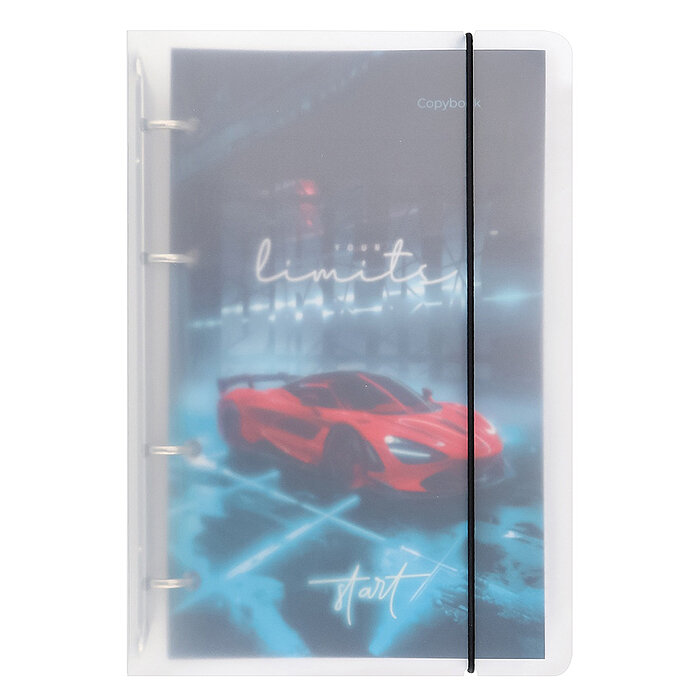 Тетрадь Проф-пресс 120 листов, клетка, "Красный автомобиль-1"