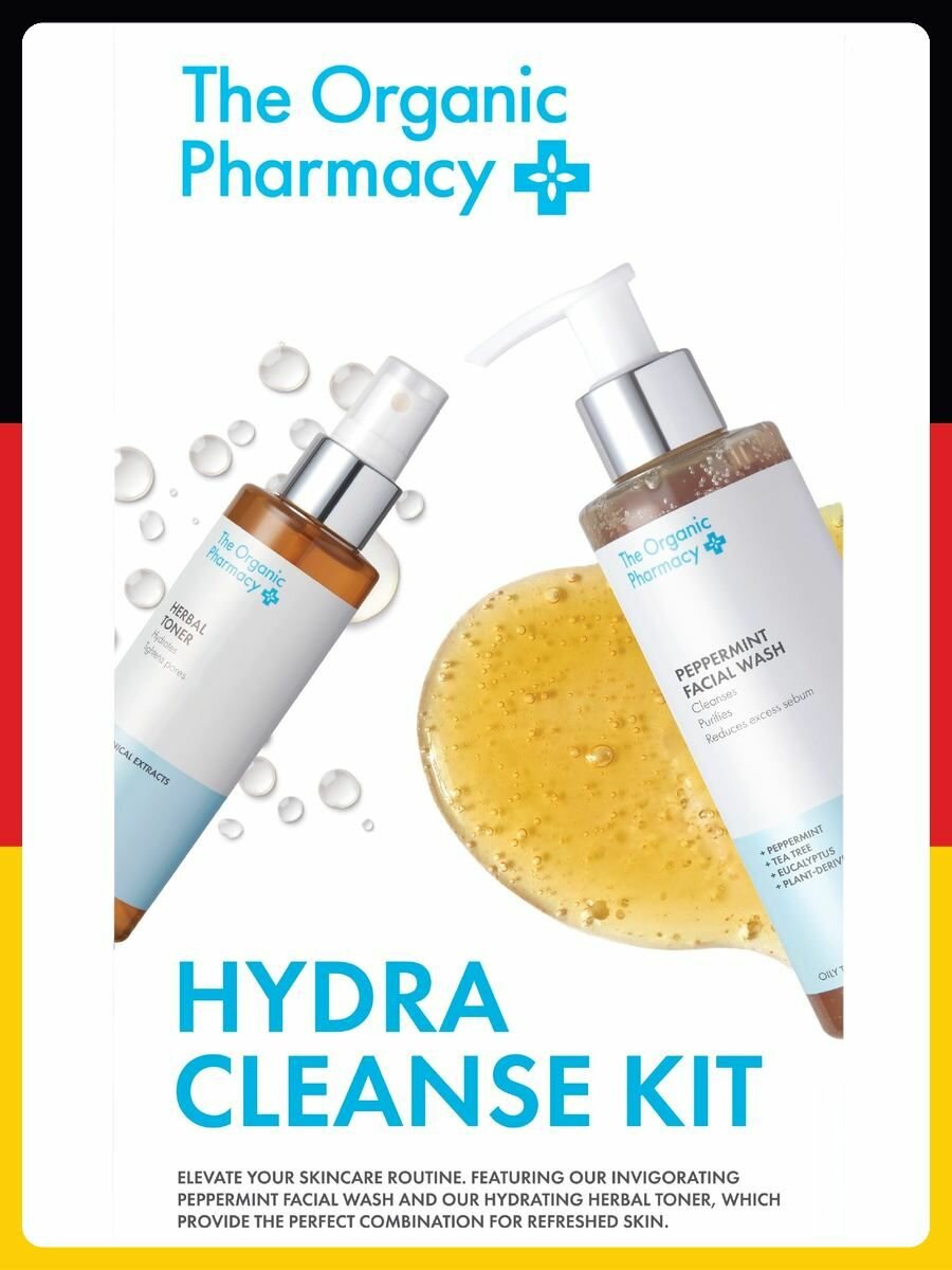 Набор косметики для ухода за кожей The Organic Pharmacy Hydra Cleanse Kit, 350 ml