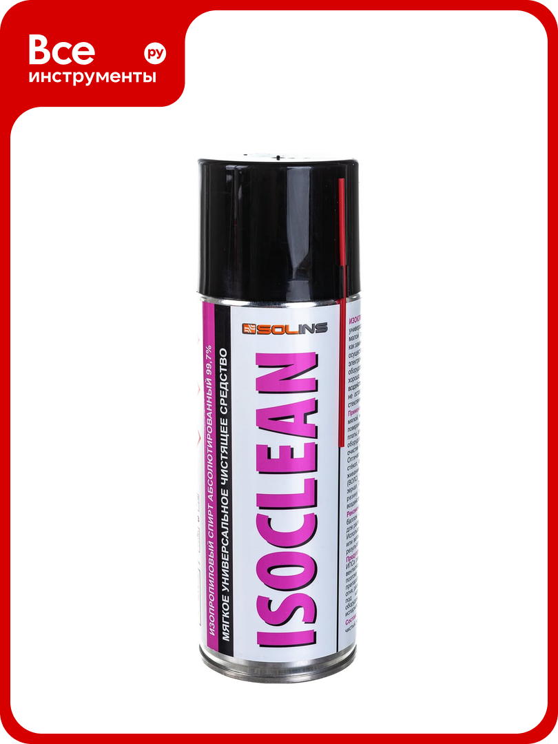 Спрей-очиститель Solins Isoclean изопропанол 400 мл 0L-, пластиковый