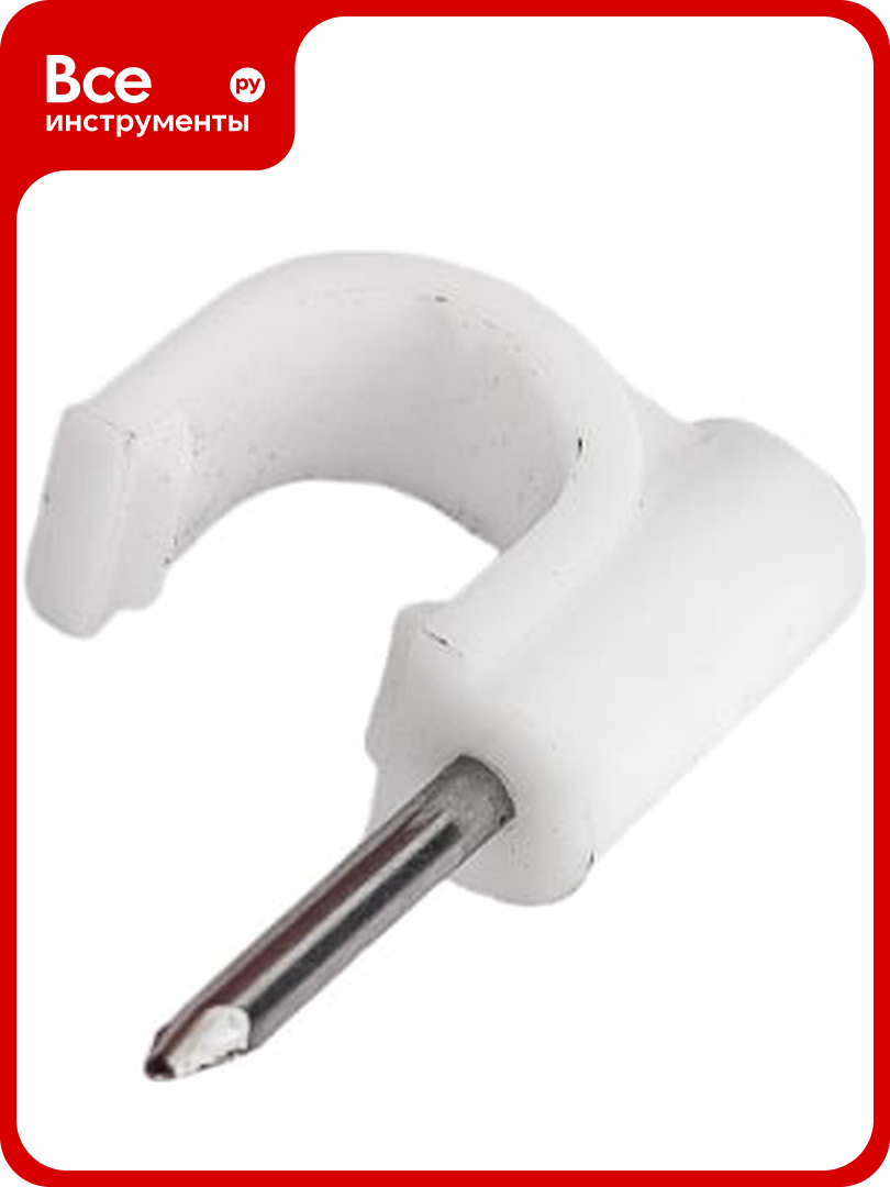 Скоба для электрокабеля Стройбат 6 кругл 50 шт 014941