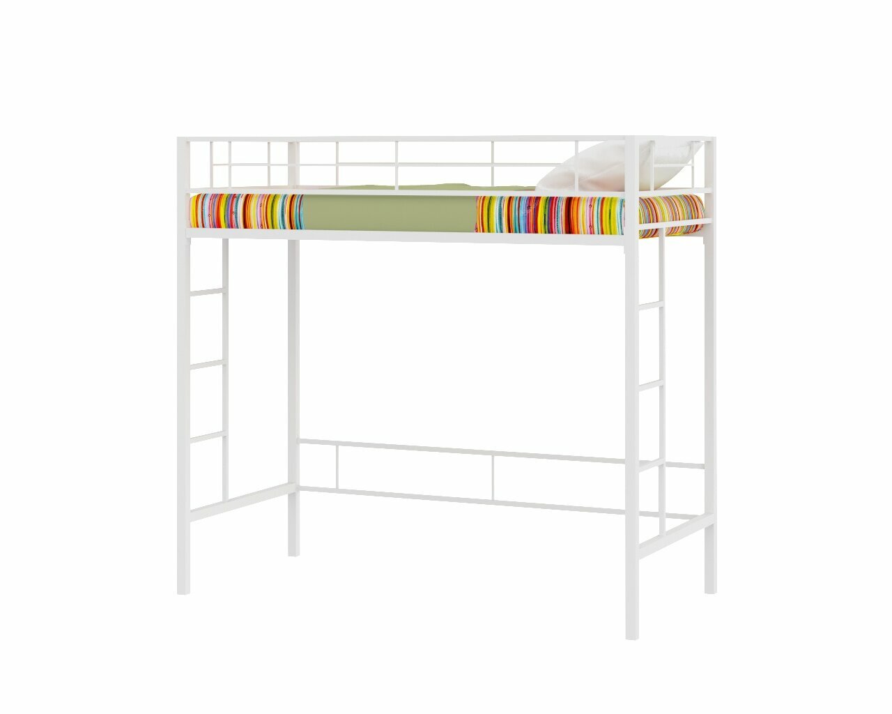 Кровать-чердак Redford Севилья 1-1 для детей с усиленной конструкцией, бортиком и лестницей