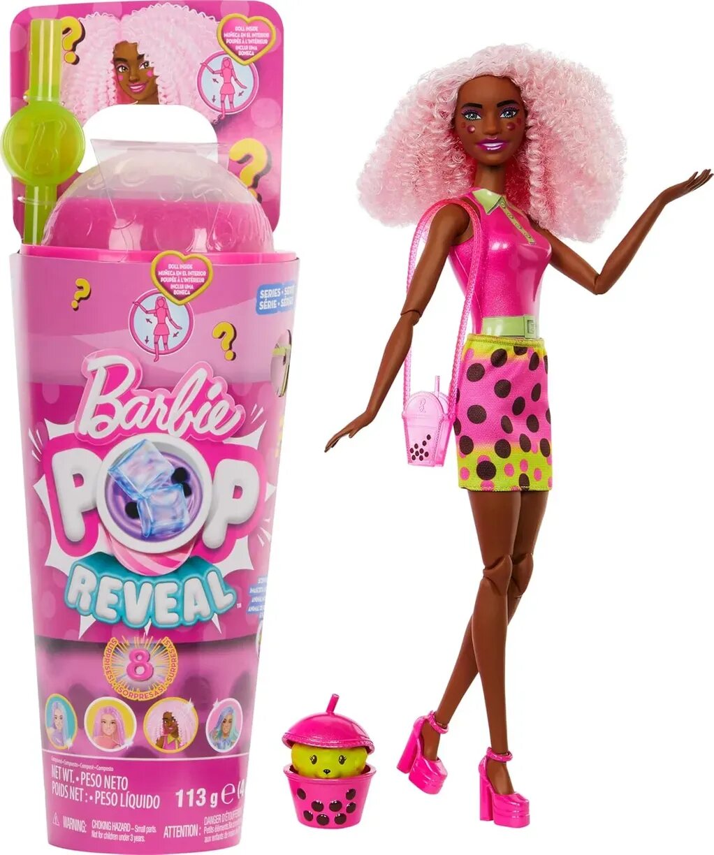 Кукла Barbie Pop Reveal - Berry Doll Bubble Tea Series HTJ20