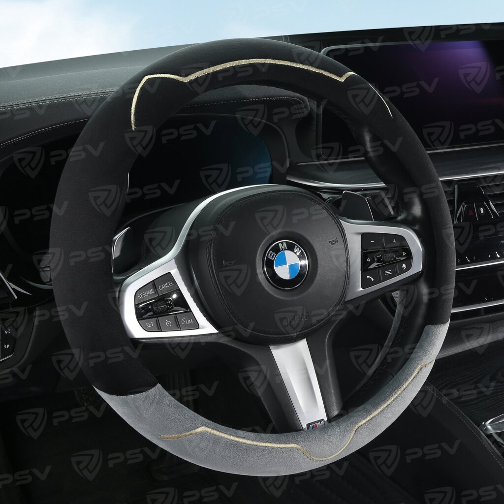 Оплётка руля PSV KISA Вельвет серый, черный