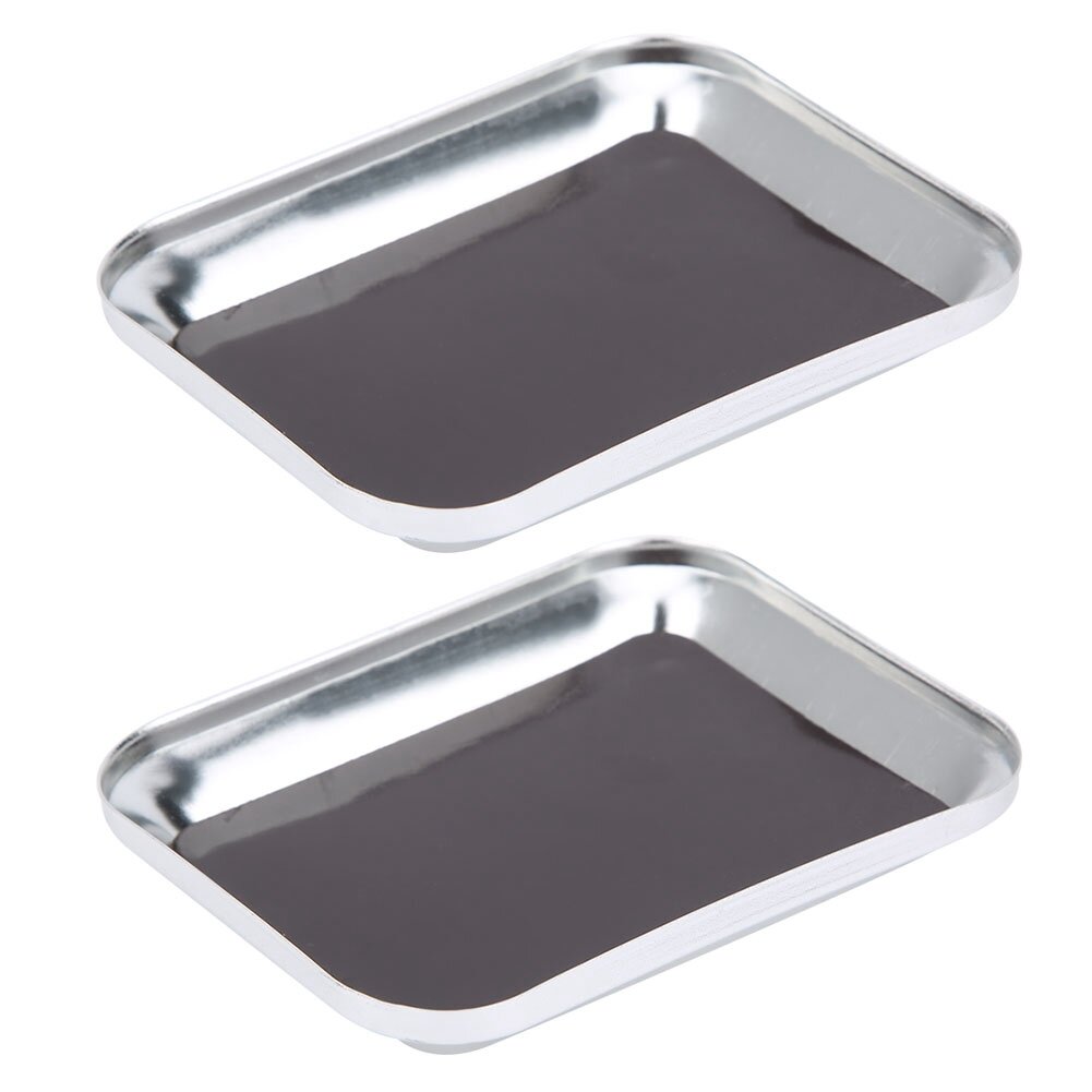 2 шт. лоток для винтов для ремонта радиоуправляемой модели 105x85 мм, инструмент для обслуживания, аксессуар, прочный серебристый органайзер для хобби и проектов сделай сам