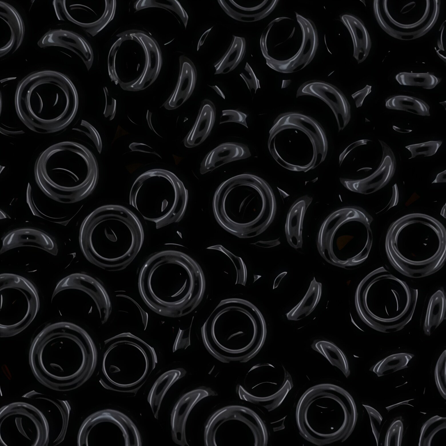 Бисер TOHO Demi Round, размер 8/0, цвет #49 (Непрозрачный, черный), 10 грамм