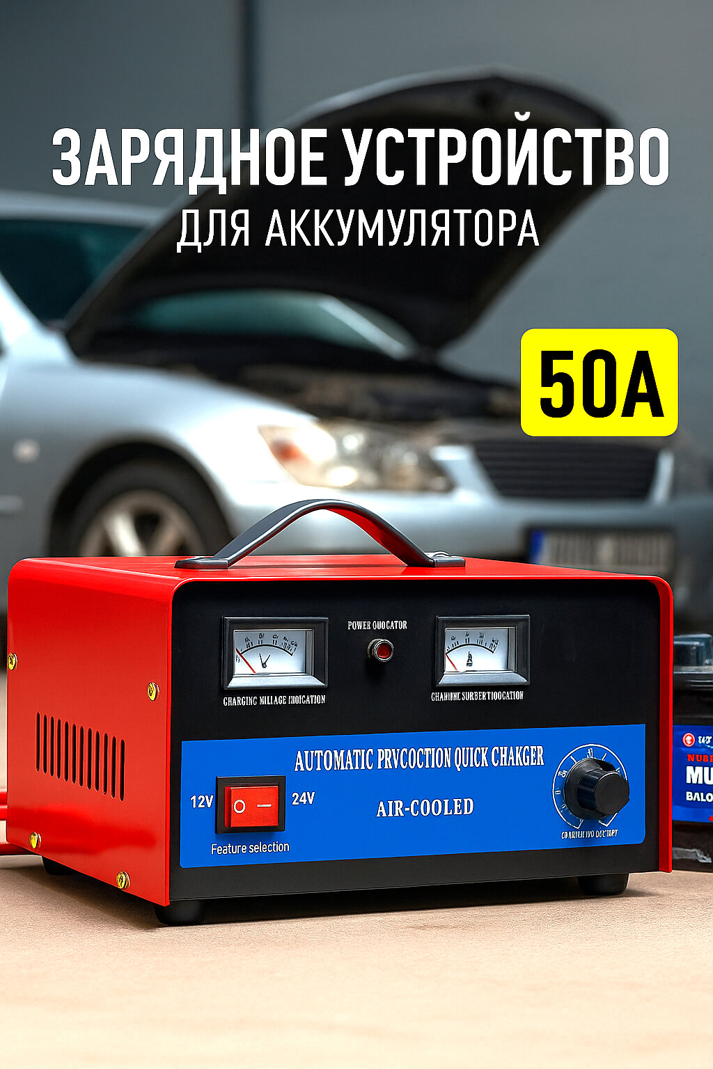 Зарядное устройство для аккумулятора автомобиля