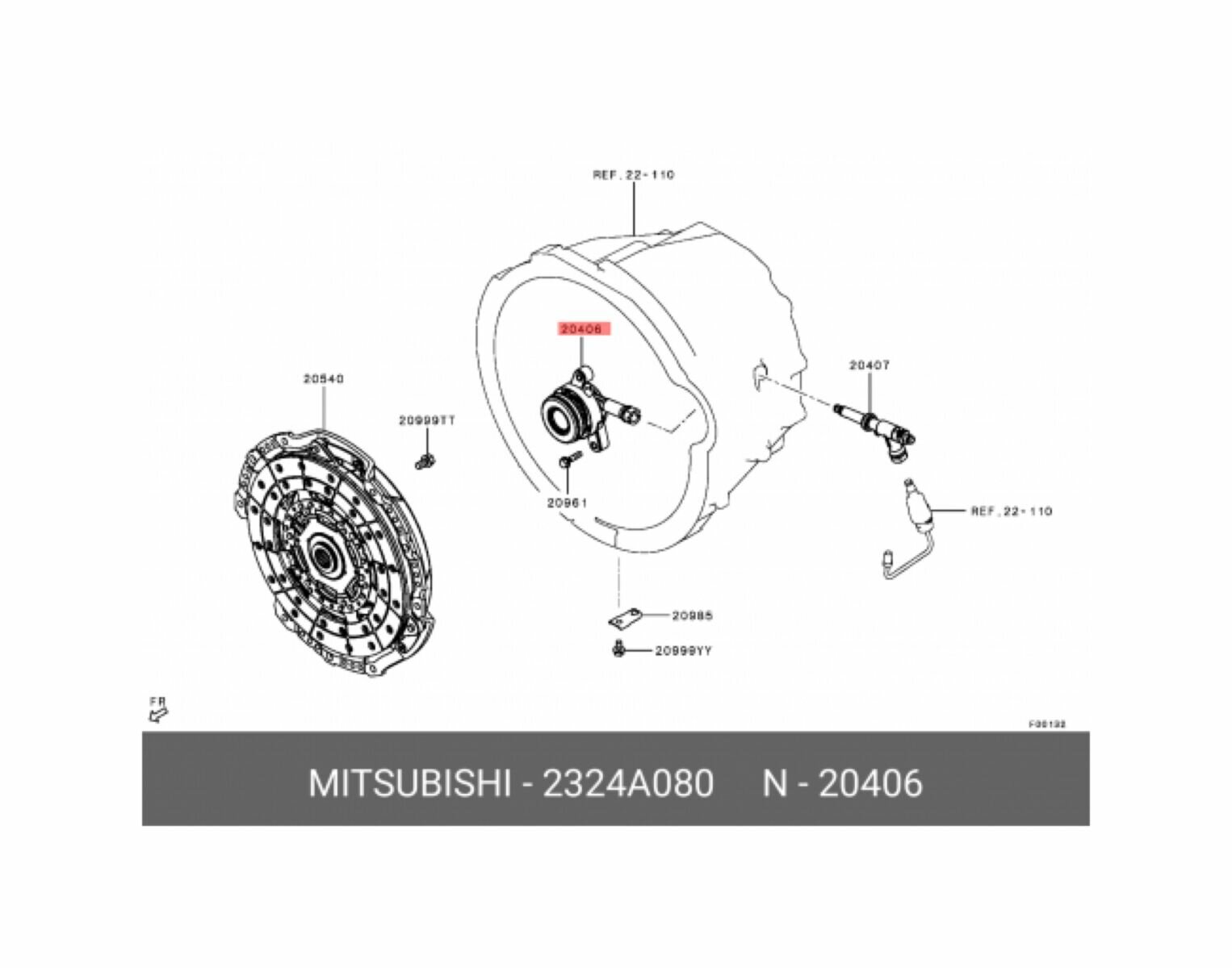 Подшипник Выжимной Mitsubishi(Mitsubishi 2324A080)