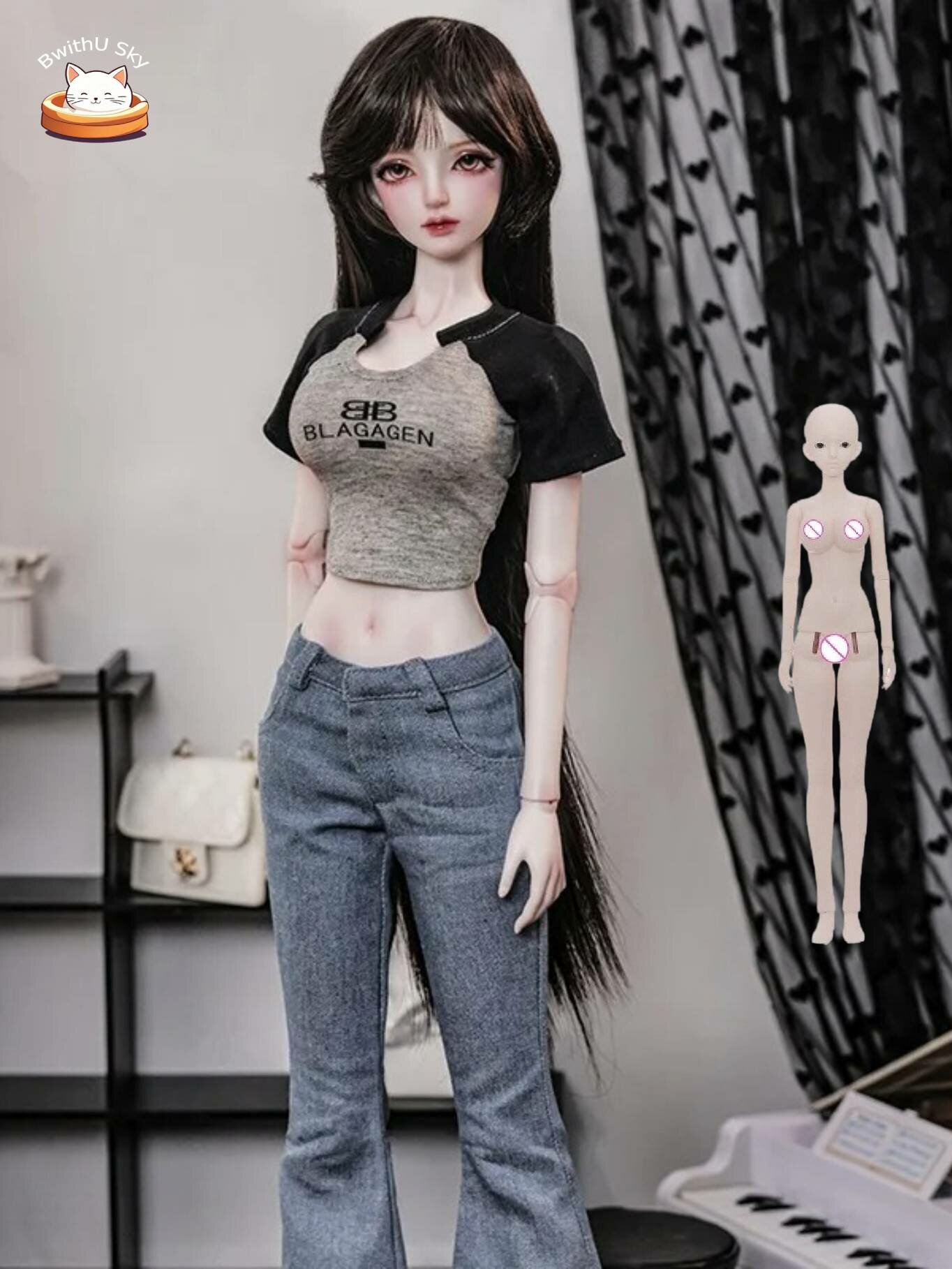 Интерактивная кукла BwithU Willow 1/3 обнаженная кукла с нормальной кожей, без макияжа, без аксессуаров