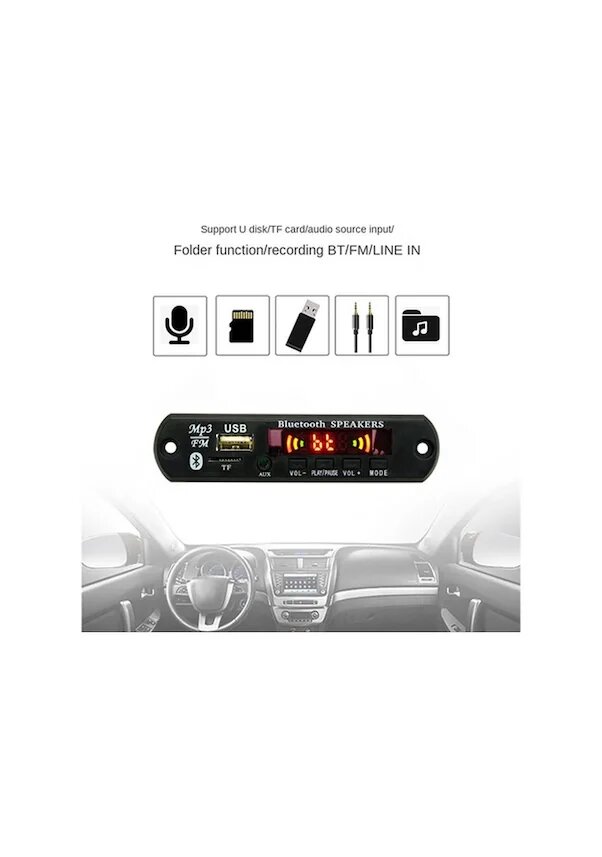 Модульная плата USB-плеера WMA V для MP3-плеера Fegtrty, декодер Bluetooth 3x12 кОм, звуковая карта, музыкальный проигрыватель