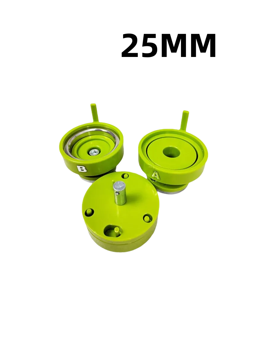 Пресс-форма для значков 25мм, пластик/сталь, Зеленый: 25 мм