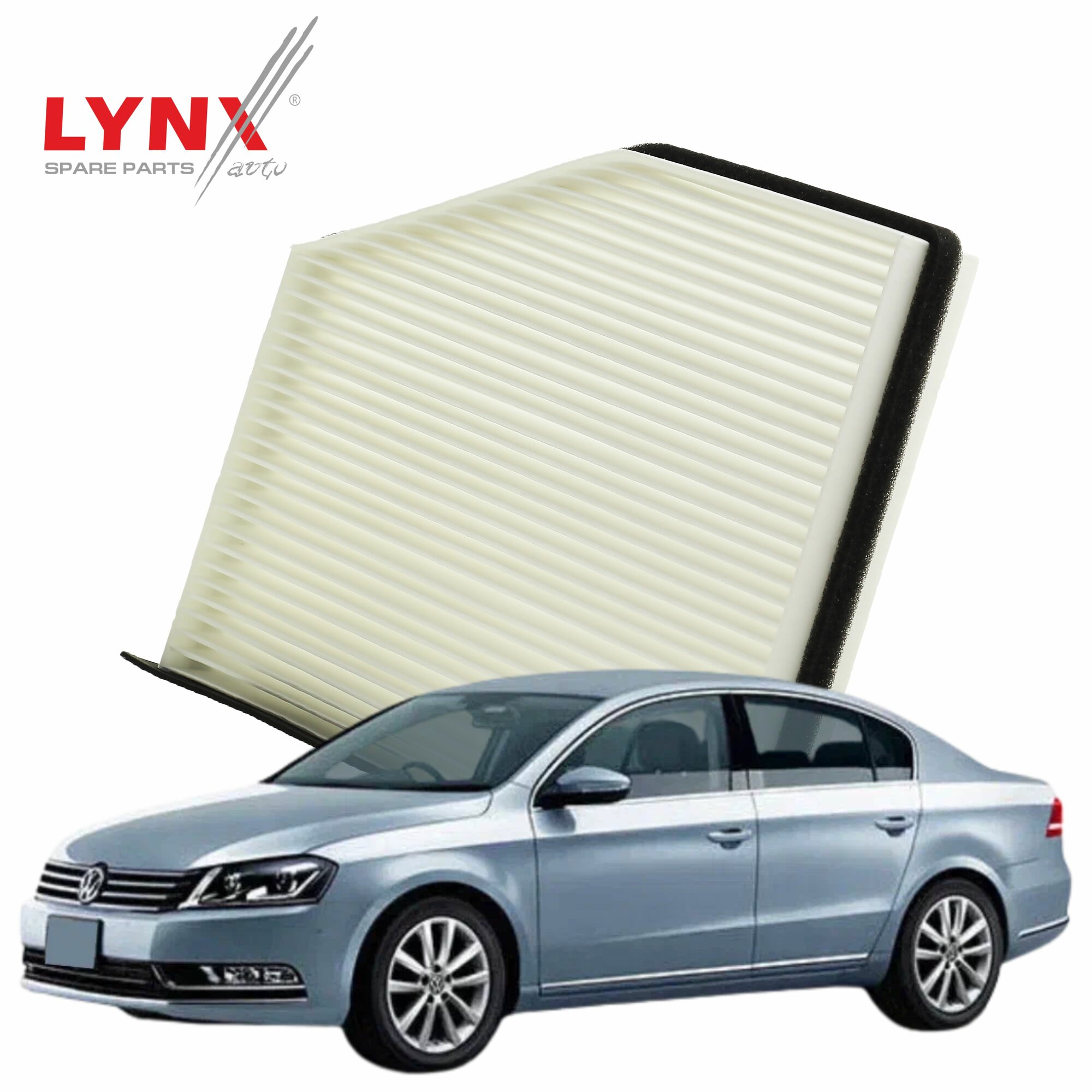 Фильтр салонный Volkswagen Passat (7) / Фольксваген Пассат 2010 2011 2012 2013 2014 2015 / 1шт LYNXauto