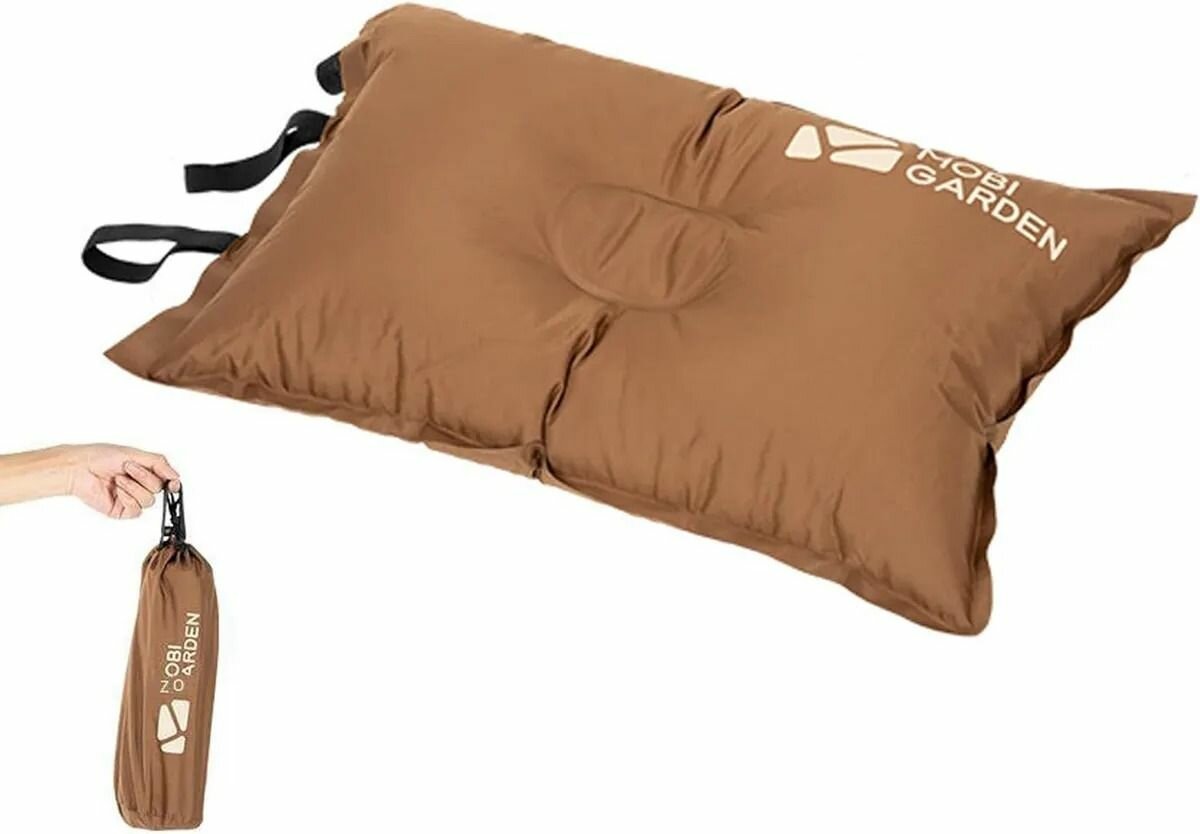 Подушка самонадувающаяся, эргономичный дизайн, складная, длина 50 см