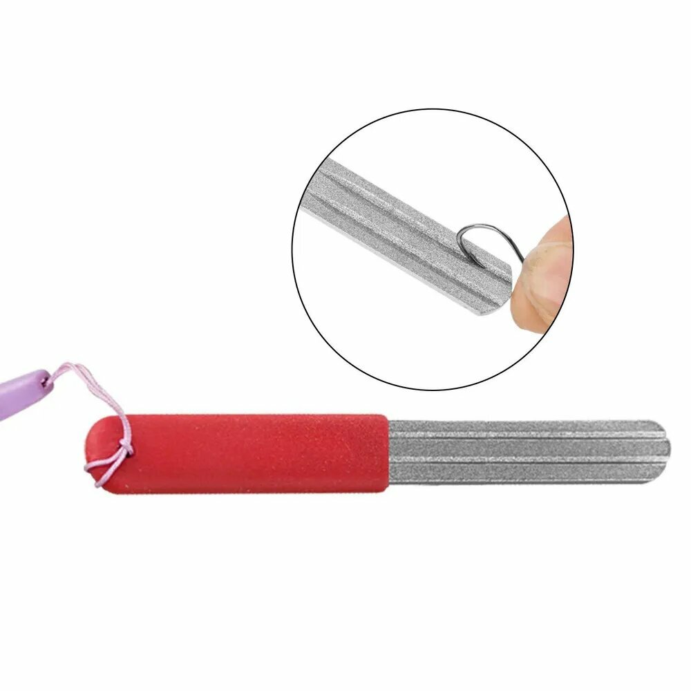 Точилка для рыболовных крючков компактная карманная алмазное напыление для рыбалки