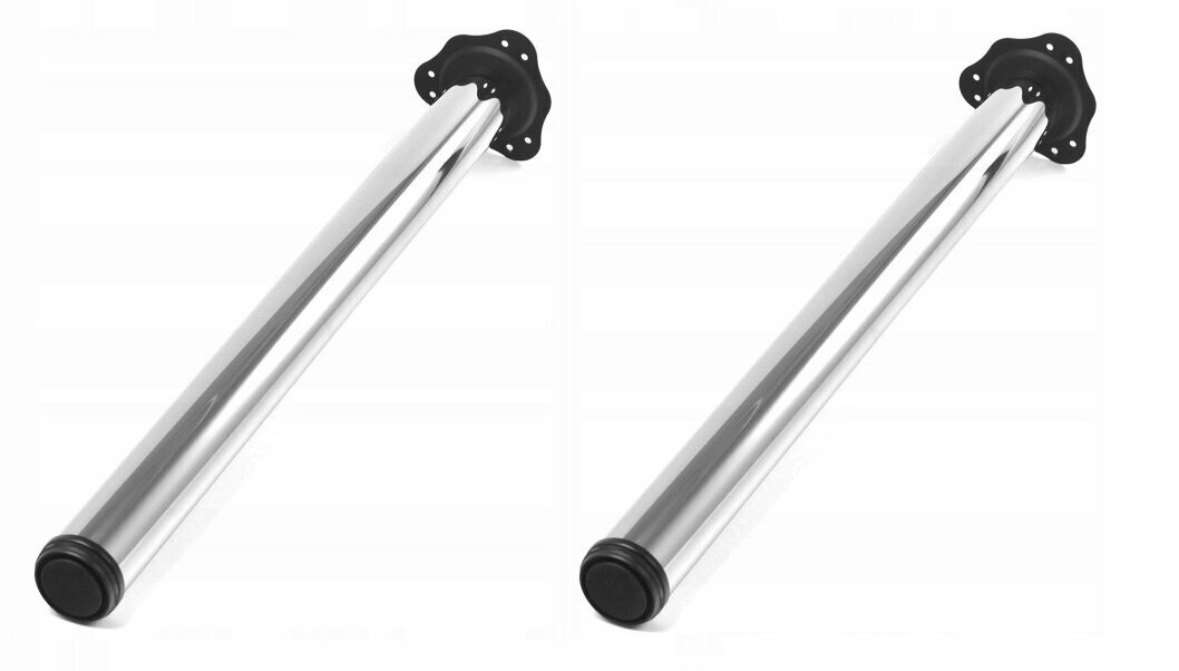 Барная опора с верхней съемной площадкой, 710 мм, матовый хром