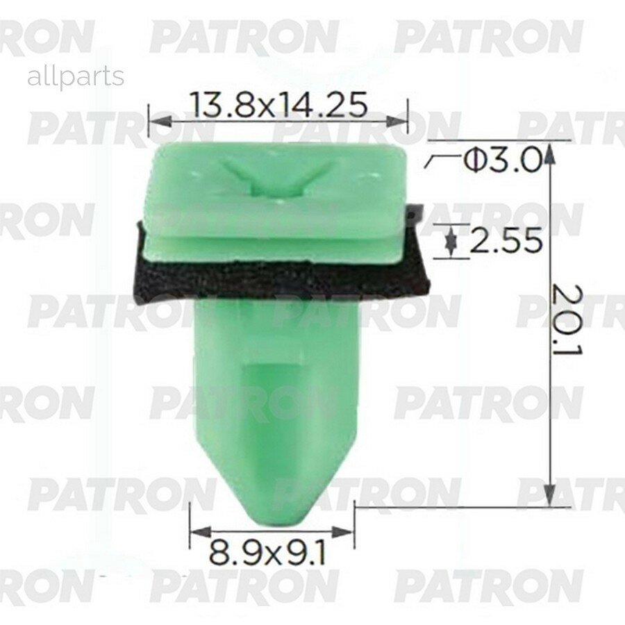 PATRON P37-3607 Клипса пластмассовая Toyota применяемость: Втулка Универсальная