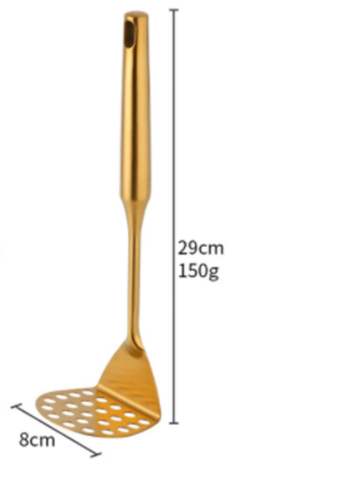 1PC Картофельная мельница из нержавеющей стали, касторовый пюре, чесночный пресс, овощной и фруктовый пресс, соковыжималка, гаджеты, кухонные аксессуары, измельчитель (золотой)