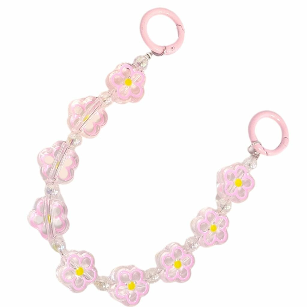 Ручной бисерный шнурок для телефона, Розовый