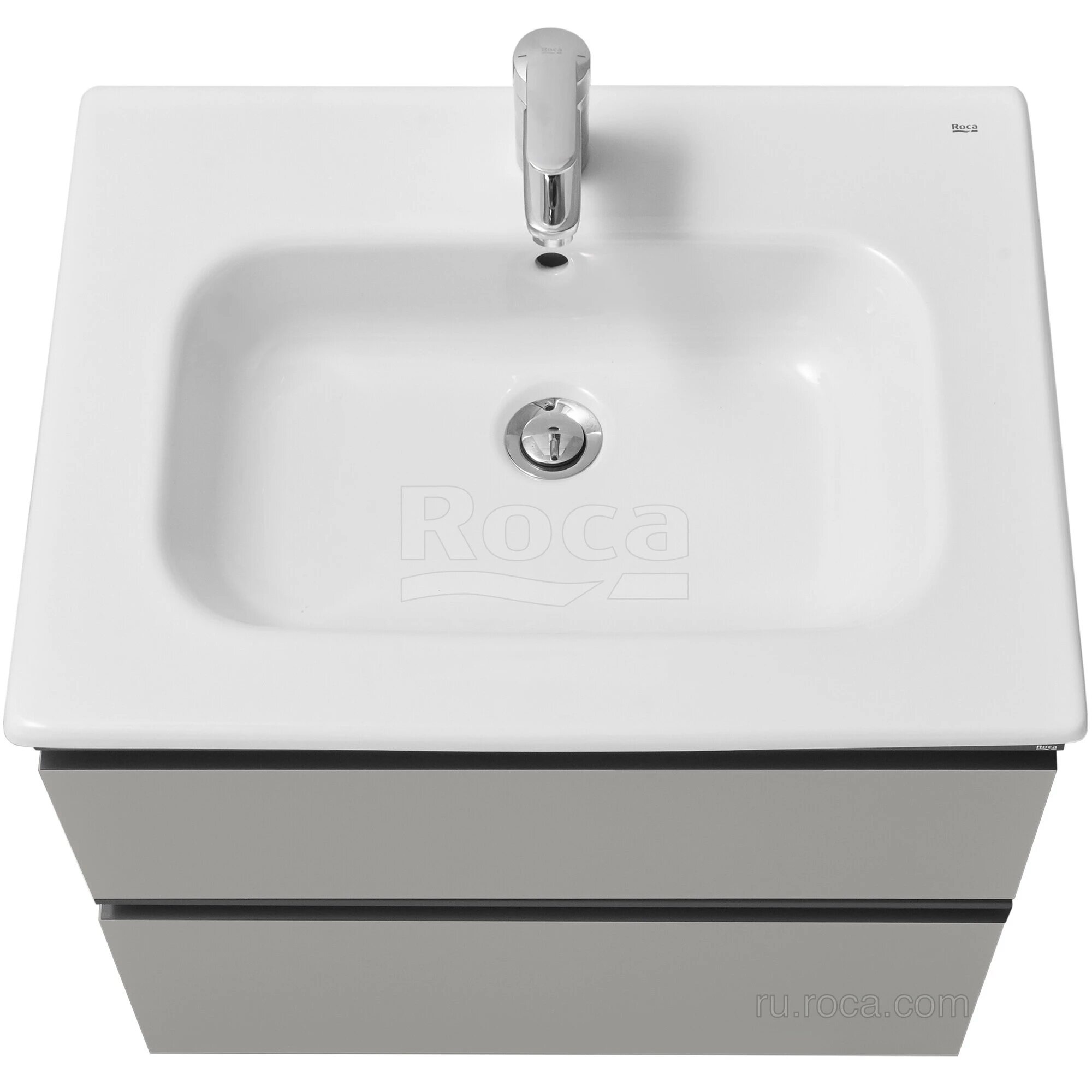 Тумба под раковину ROCA DOMI 58,5 ZRU9307873 (подвесная, серый матовый), шт