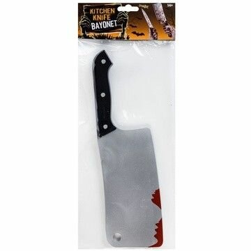 Карнавальный аксессуар КНР нож мясника кровавый, пластиковый, 33 см