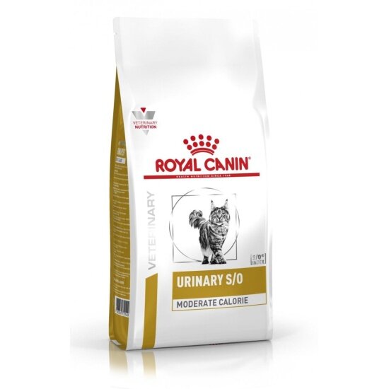 Сухой корм для кошек Royal Canin Urinary S/O Moderate Calorie предрасположенных к набору веса, профилактика заболеваний мочевыделительной системы 1,5 кг