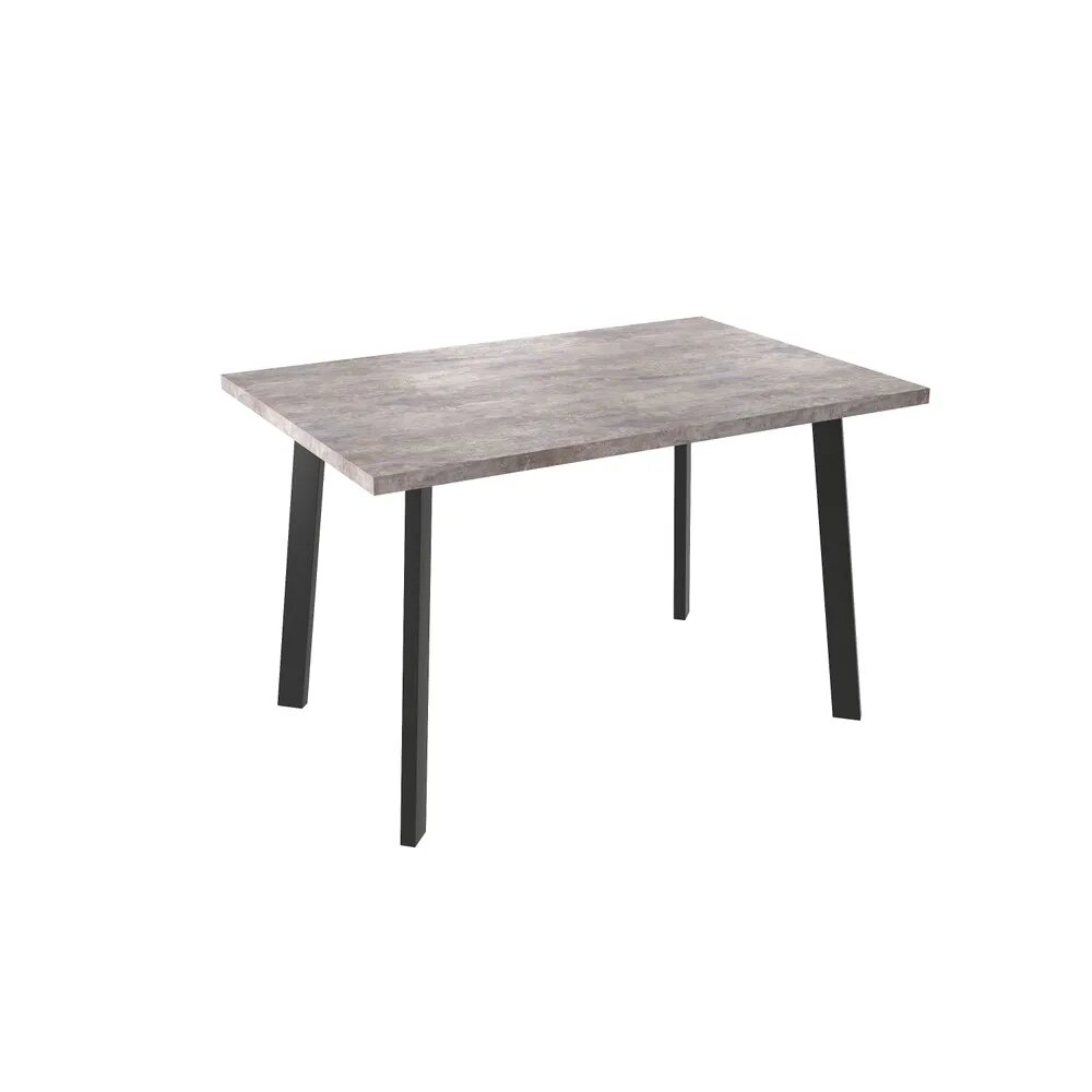 Стол обеденный не раскладной Angle Цемент/черный