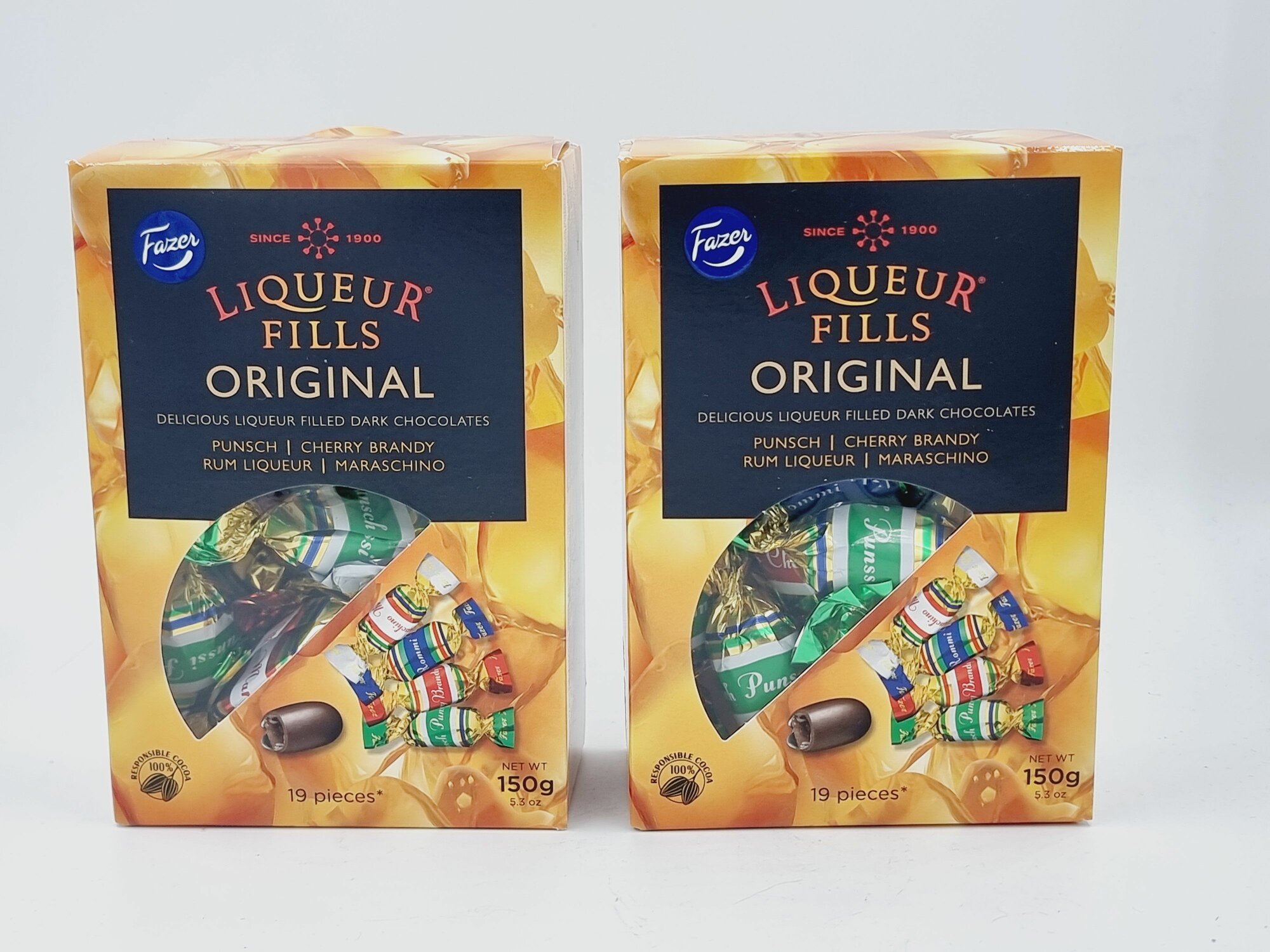 Конфеты шоколадные Karl Fazer LIQUEUR FILLS ассорти с ликером (150х2) 300 г (Из Финляндии)