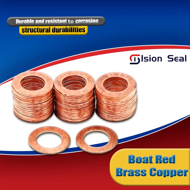 Красные медные шайбы Meson DIN7603 М5-М24 M18x24x1.5(5pcs)