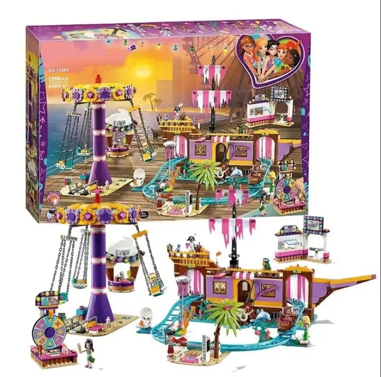 Конструктор Подружки "Прибрежный парк развлечений Хартлейк Сити" 1266 деталей