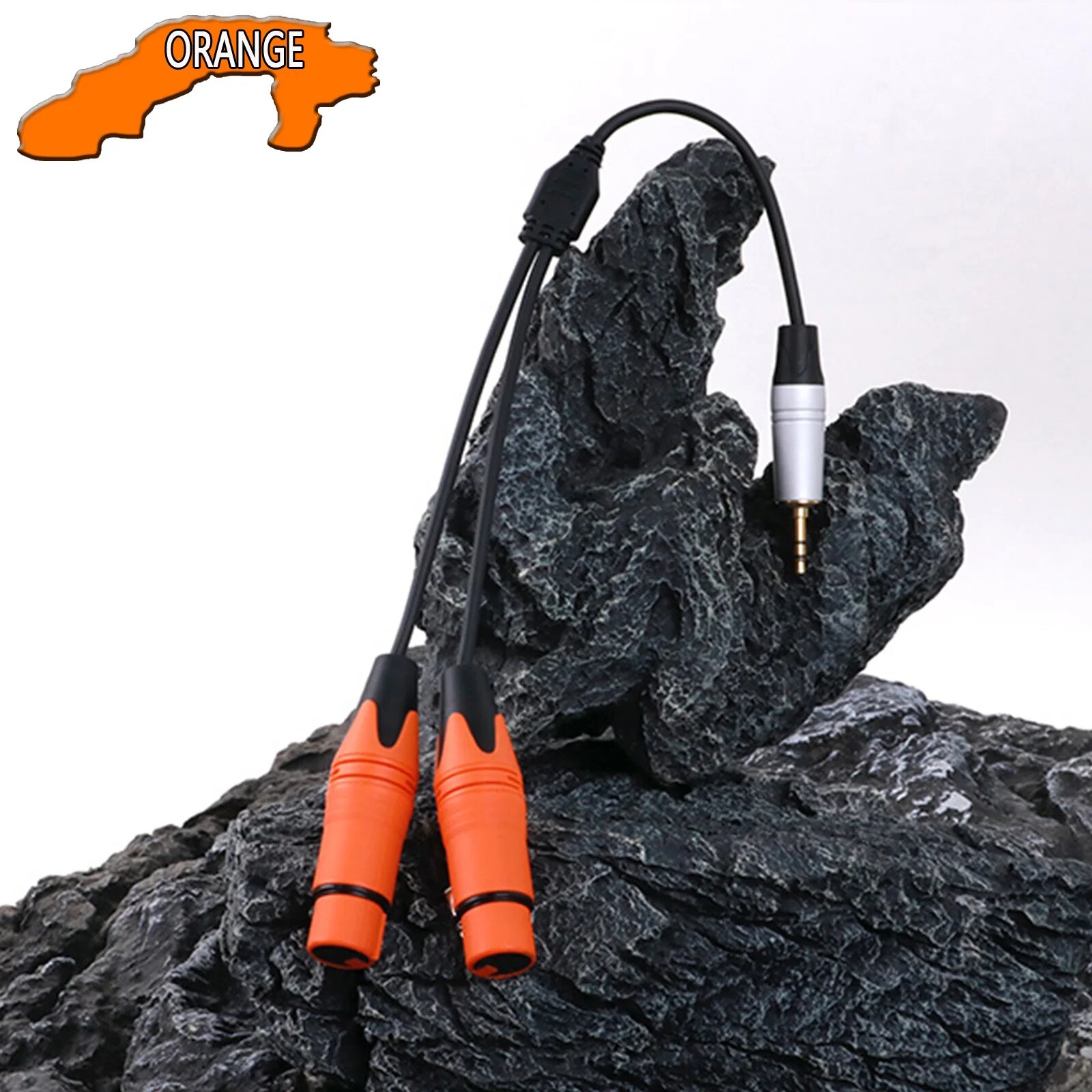 GuerGuo разветвитель XLR 2x3.5 мм Orange-BK Cable, 0.5M