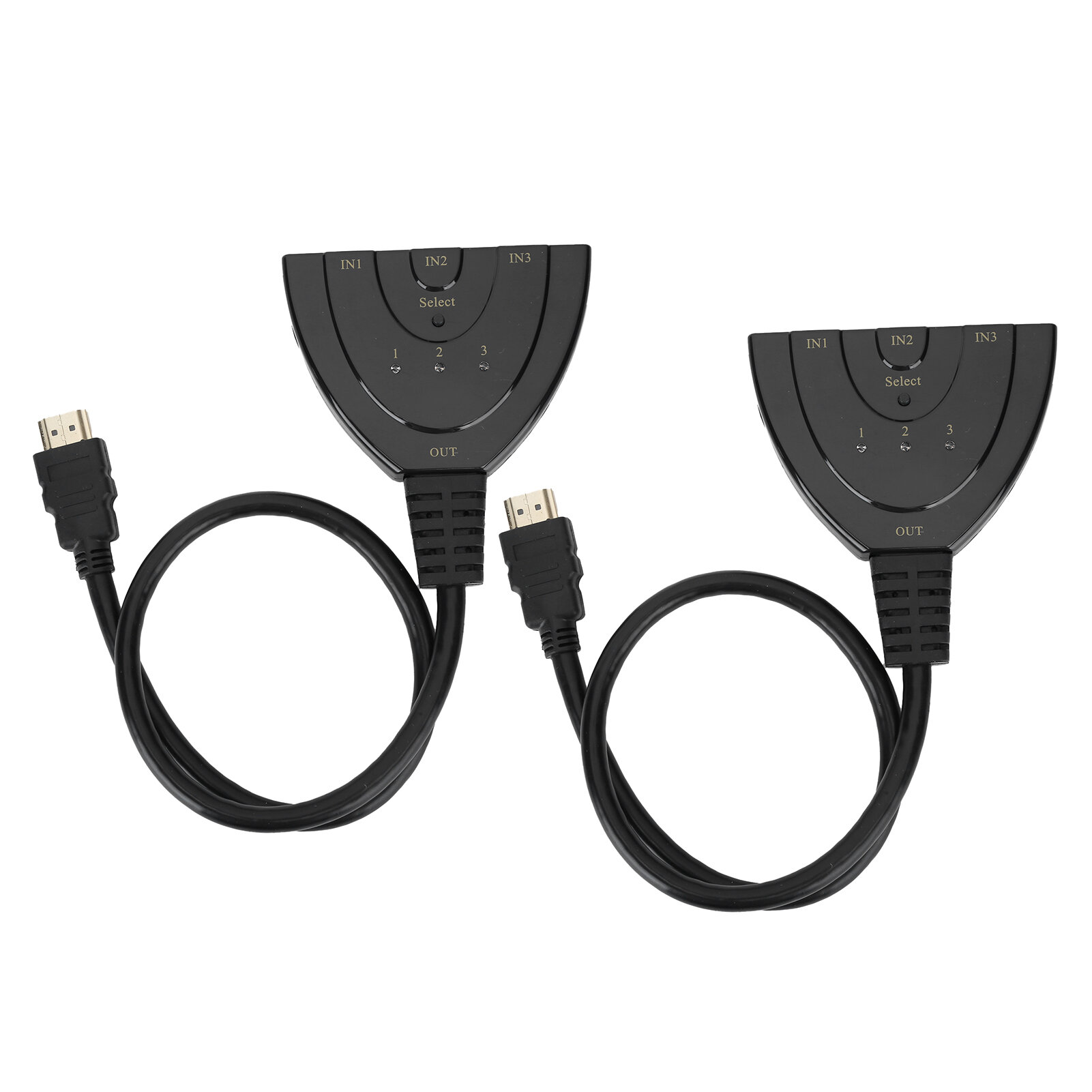 2pcs HDMI Splitter 3 Port 4KX2K Многофункциональный концентраторный коммутатор для LCD HD TV