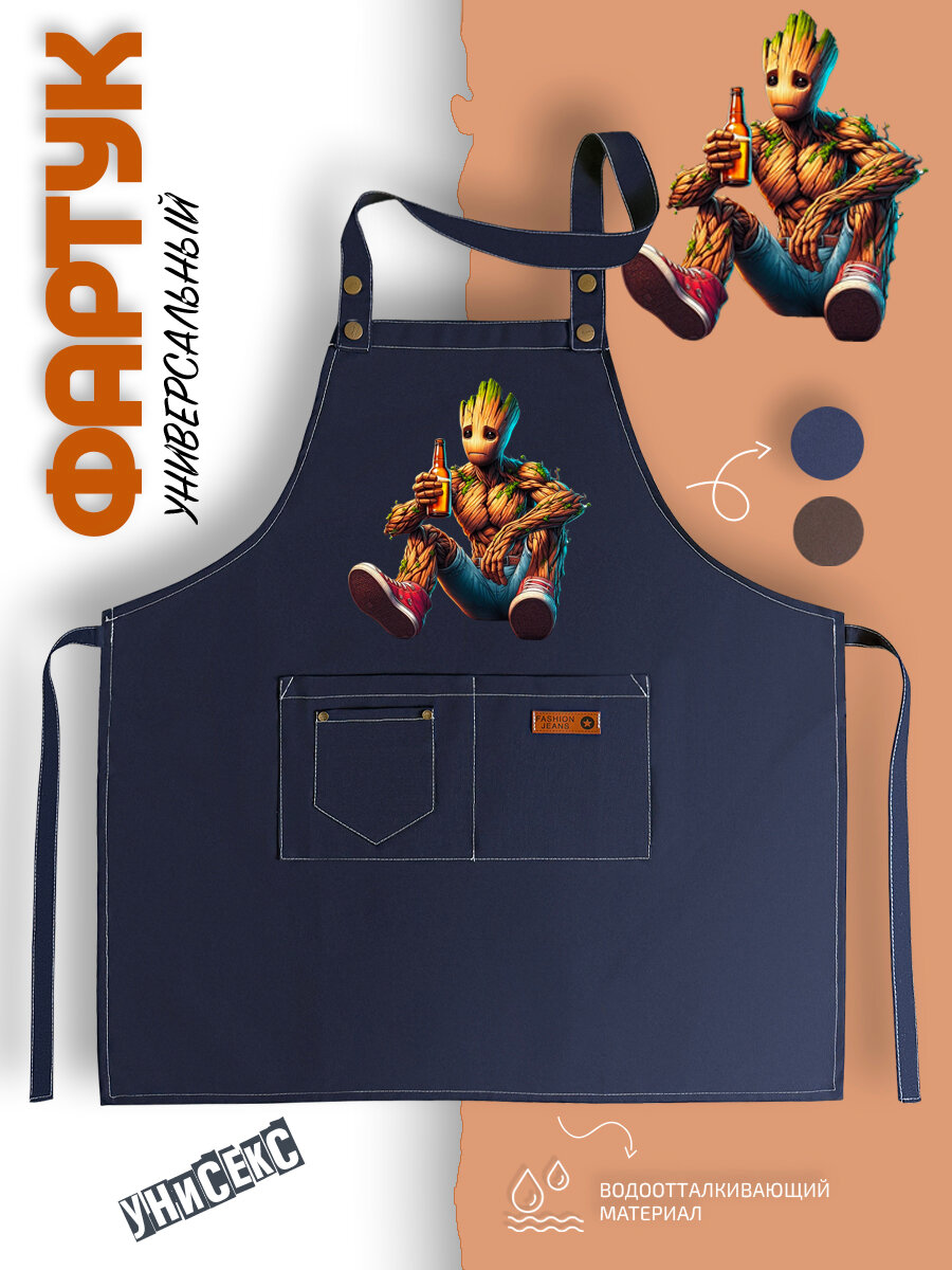 Сумка шоппер Грут Стражи Галактики Guardians of the Galaxy универсальный с принтом поварской