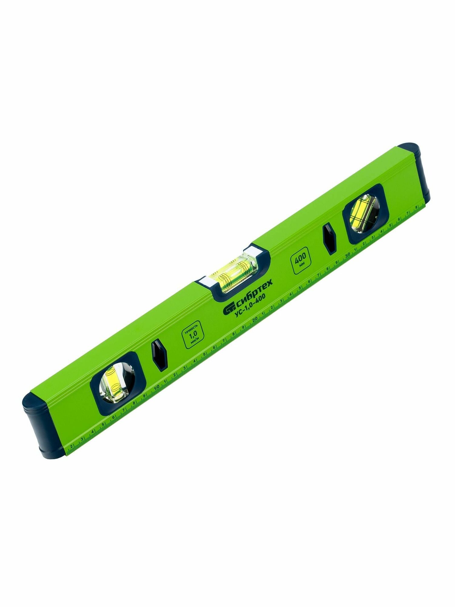 Уровень алюминиевый УС-1, 0-400, фрезерованный, 3 глазка, 400 мм Сибртех 34100