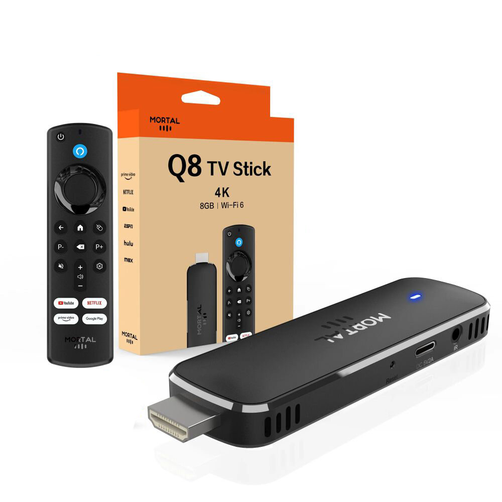 Глобальная версия Android 14 TV Stick для домашнего кинотеатра Allwinner H313 Q8 с поддержкой 4K при 60 кадрах в секунду Wi-Fi6 Bluetooth Voice Remote Live TV