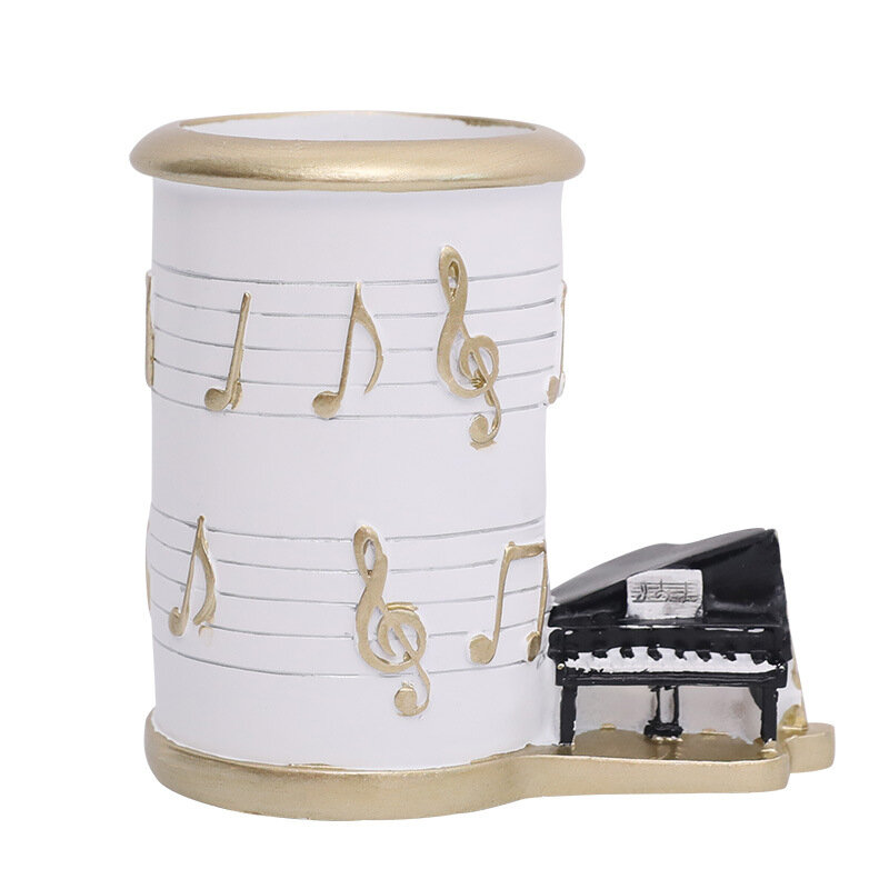 Подставка для ручек и нот, резиновая подставка для карандашей, настольный органайзер с дизайном мини-пианино, элегантная подставка для ручек для офисного стола, кабинета, хранения кистей для макияжа, креативные декоративные настольные аксессуары