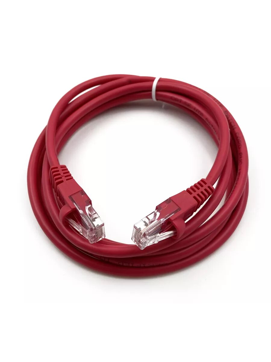 Патч-корд UTP 4 пары cat5E CCA molded 2м красный