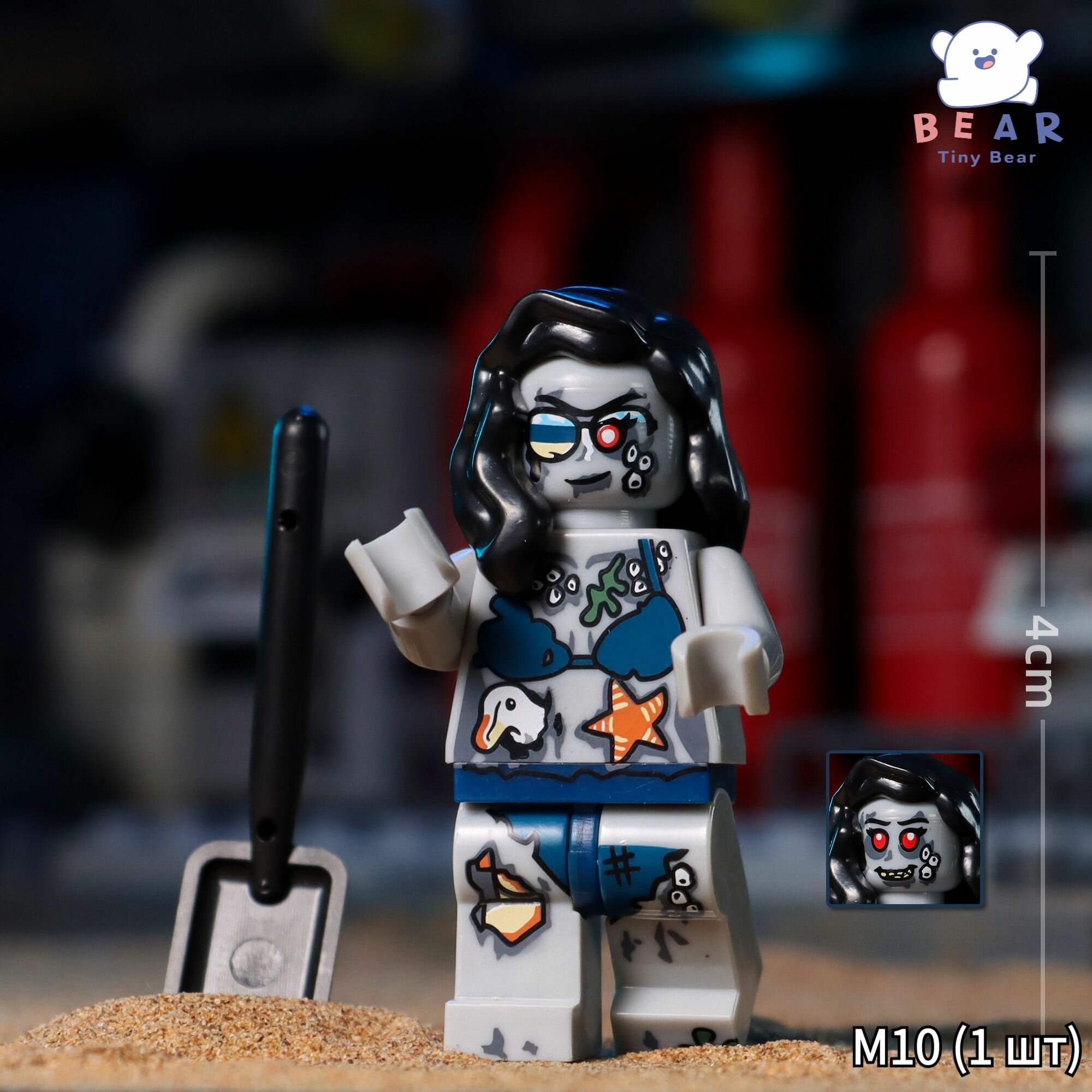 Модель минифигурки из строительных блоков для зомби с ядерным излучением, аксессуары для минифигурок MOC, строительство сцены Resident Evil, совместимы с легo конструкторами