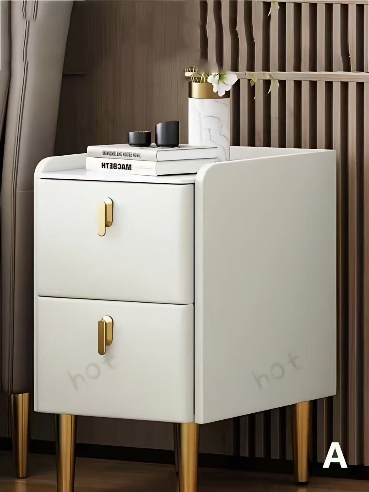 Тумба-секретер, 2 ящика, с Bluetooth, LED-подсветкой, массив дерева