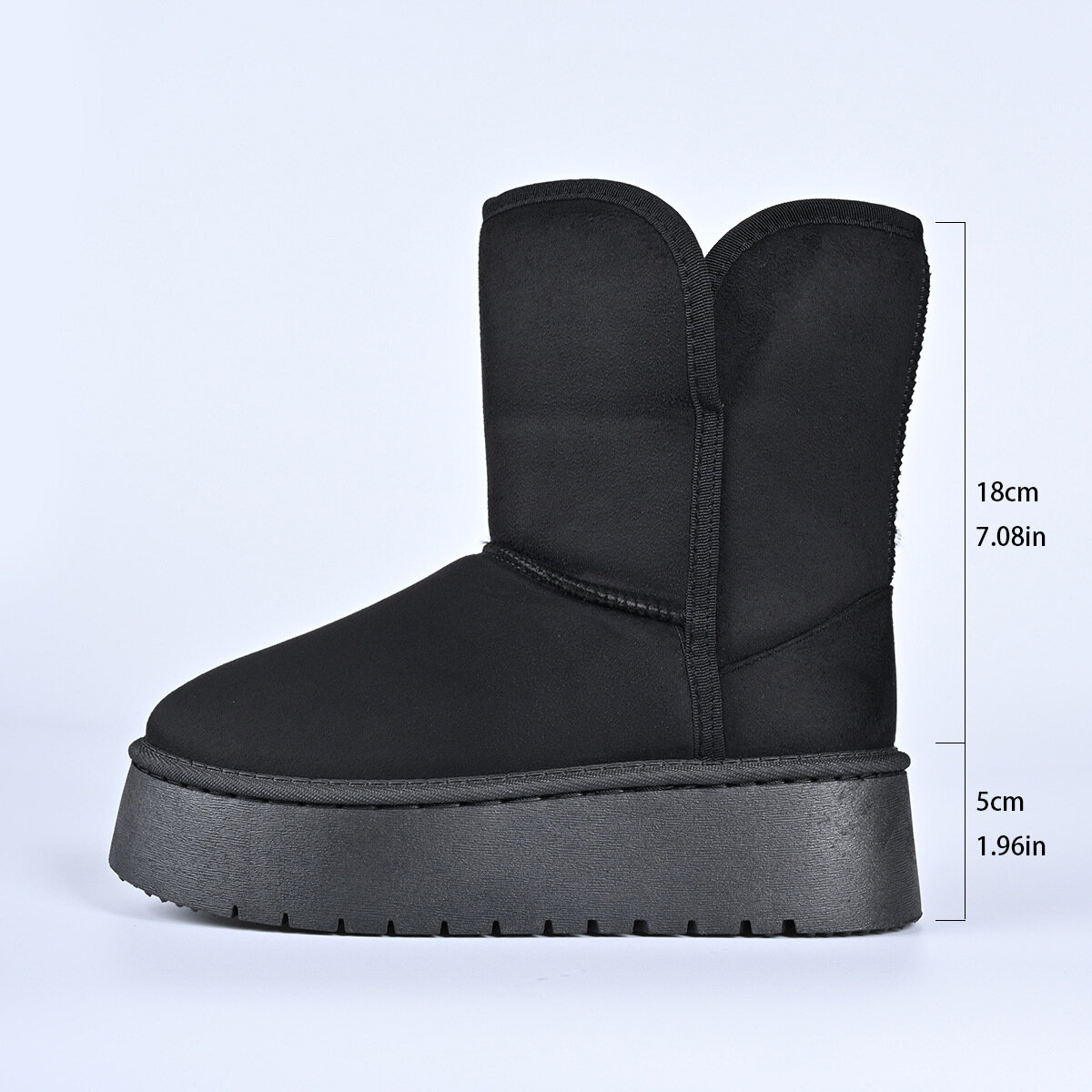 2025 большие размеры, верхняя одежда на осень и зиму, теплые бархатные сапоги из хлопка, меховые сапоги, зимние сапоги, сапоги до середины голени, женские сапоги на толстой подошве