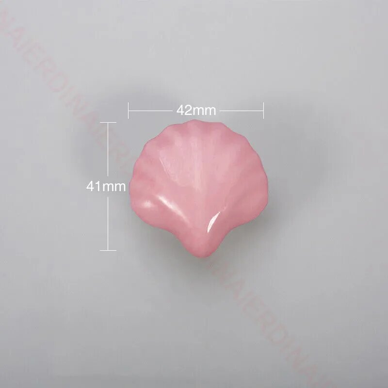 Керамическая ручка NAIERDI, shell-pink, 42x41 мм