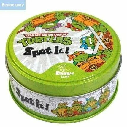Настольная игра Доббль/ Дубль Spot it! Turtles - отличное развлечение для всей семьи и забавный подарок на Рождество!