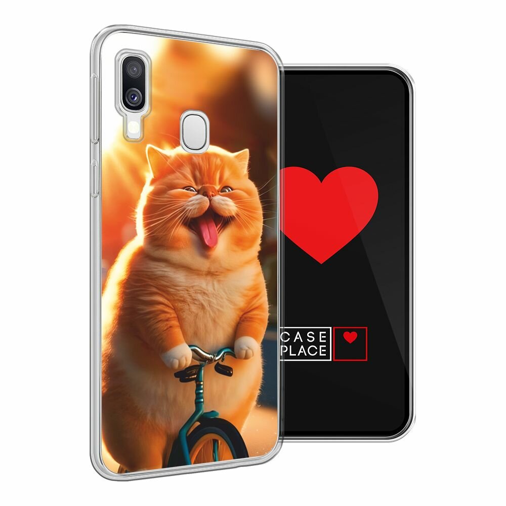 Чехол на Samsung Galaxy A40 / Самсунг Галакси А40 с принтом "Кот на велике" — фото 1