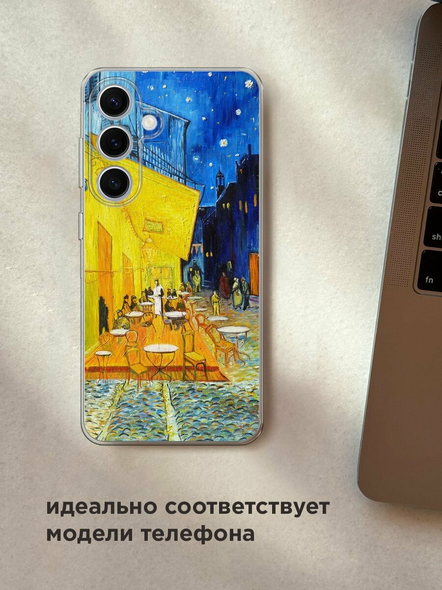 Чехол на Samsung Galaxy S24 FE 5G / Самсунг S24 FE с принтом "Ван Гог Желтый дом" — фото 1