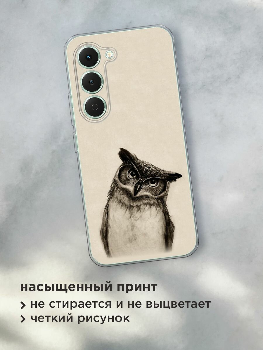 Чехол на Tecno Spark 40 Pro / Текно Спарк 40 Про с принтом "Сова" — фото 1