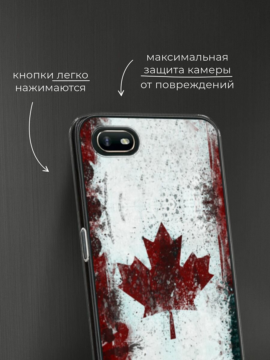 Силиконовый чехол на Oppo A1k / Оппо А1к с принтом "Канада" — фото 1