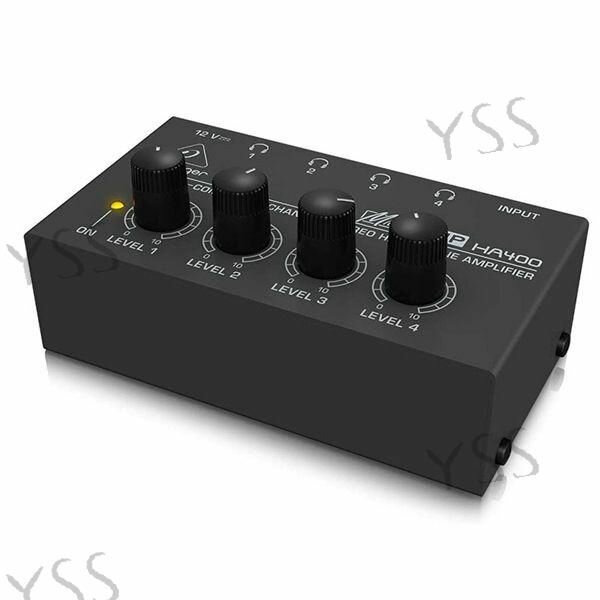BEHRINGER HA400 компактный 4-канальный усилитель для наушников с раздельными регулировками уровня выходов