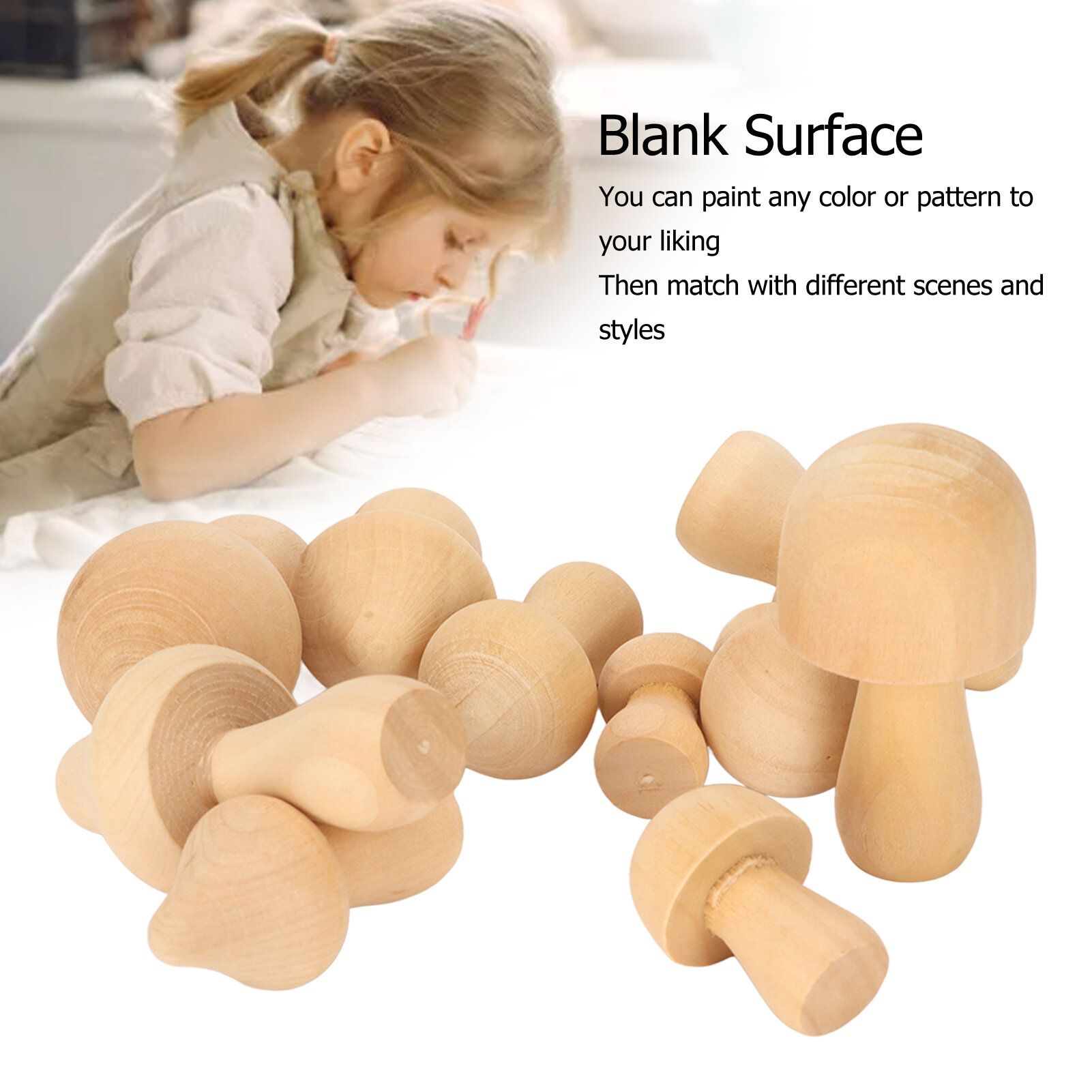 Грибные поделки незавершенные различные формы DIY живопись орнамент деревянные грибы для детей и взрослых